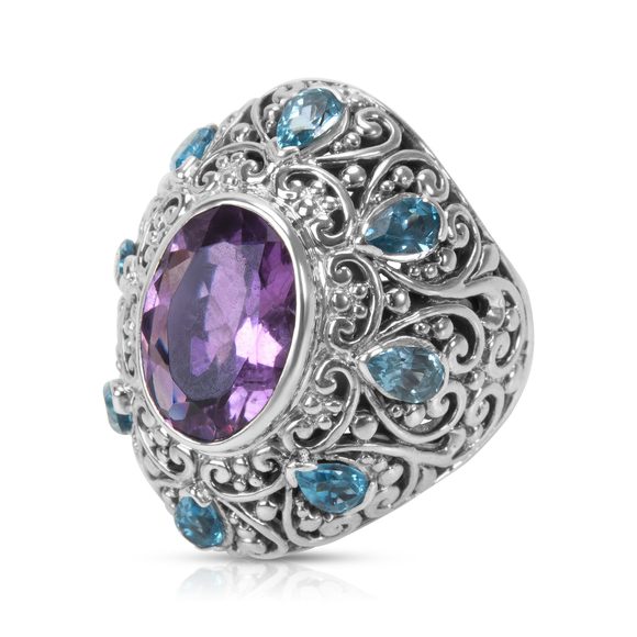 Tiffany & Co. | Bags | Brand New Robert Manse Amethyst Blue Topaz Ring ...